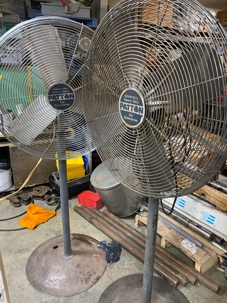 Lot of 2 Industrial Heavy Duty Patton Air Circulator Fans For Sale | Aucto