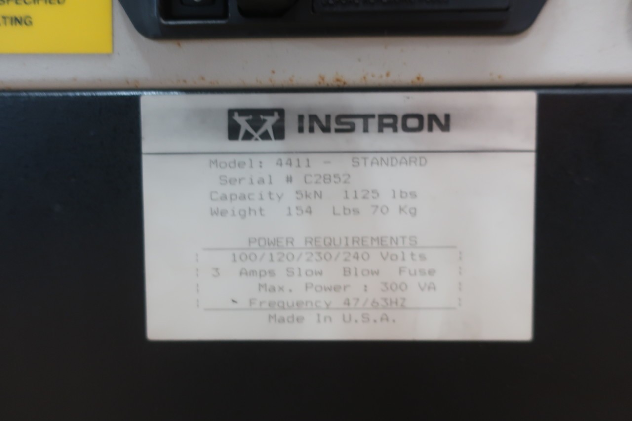 INSTRON TENSILE COMPRESSION PULL TESTER