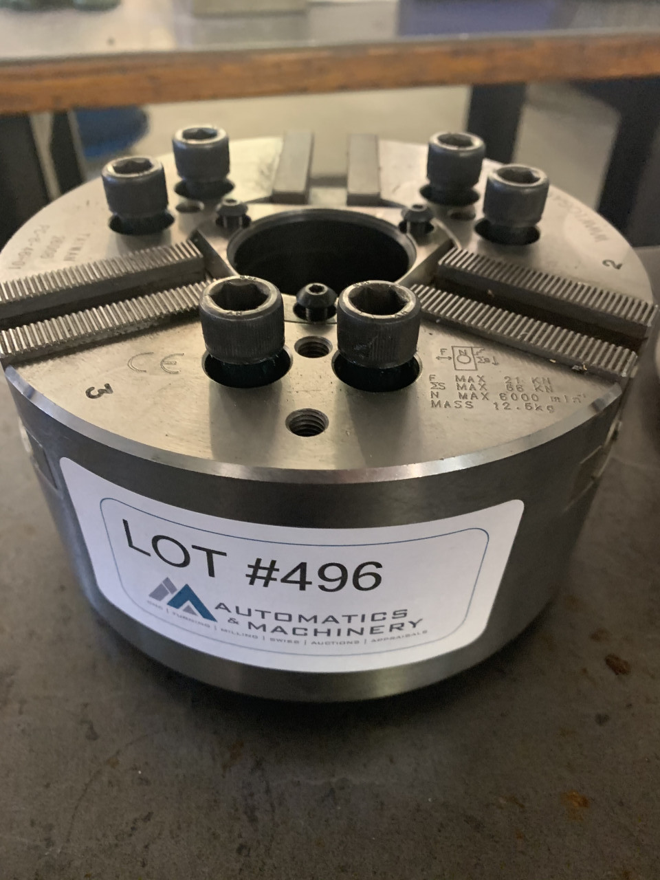 Logan MMK 6" 3-Jaw A26 Hydraulic Chuck