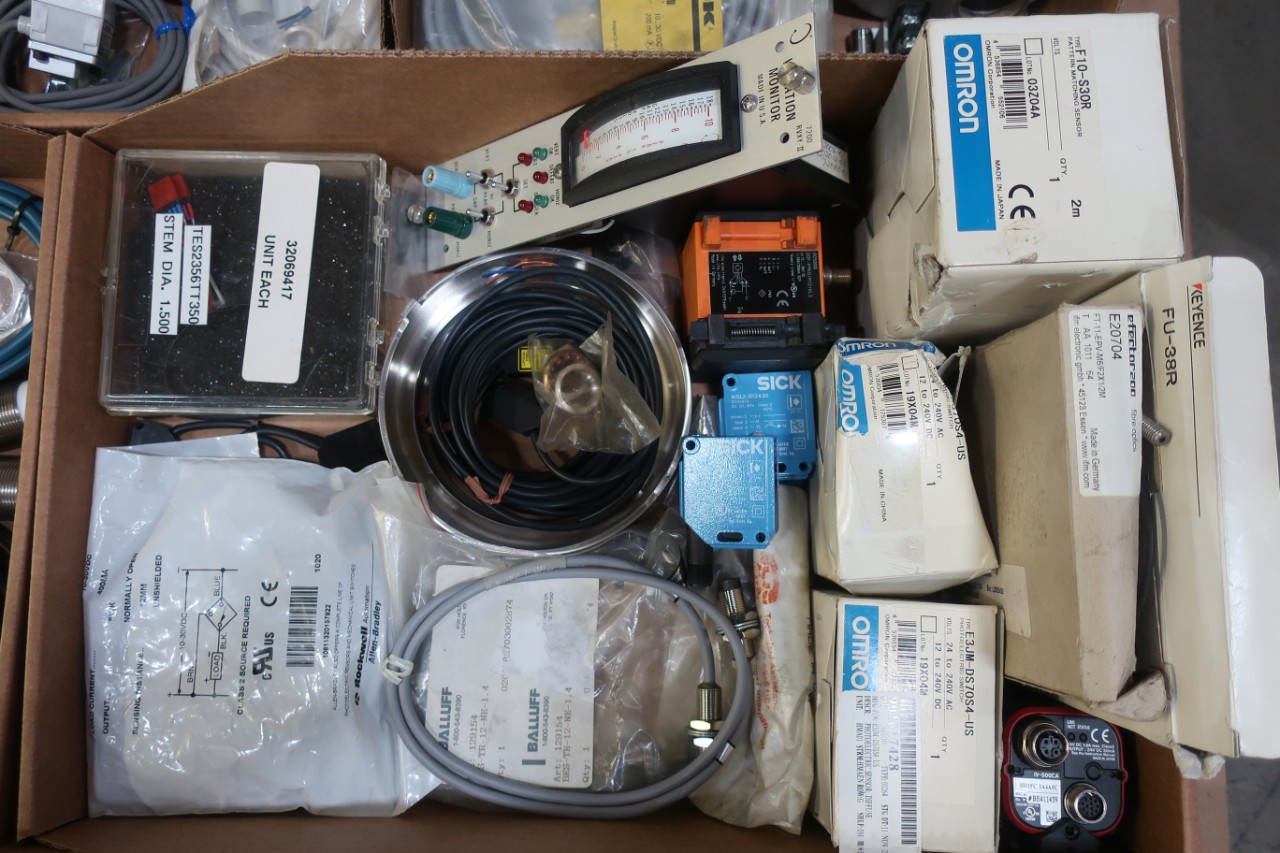 3 PALLETS OF ASSORTED SENSORS