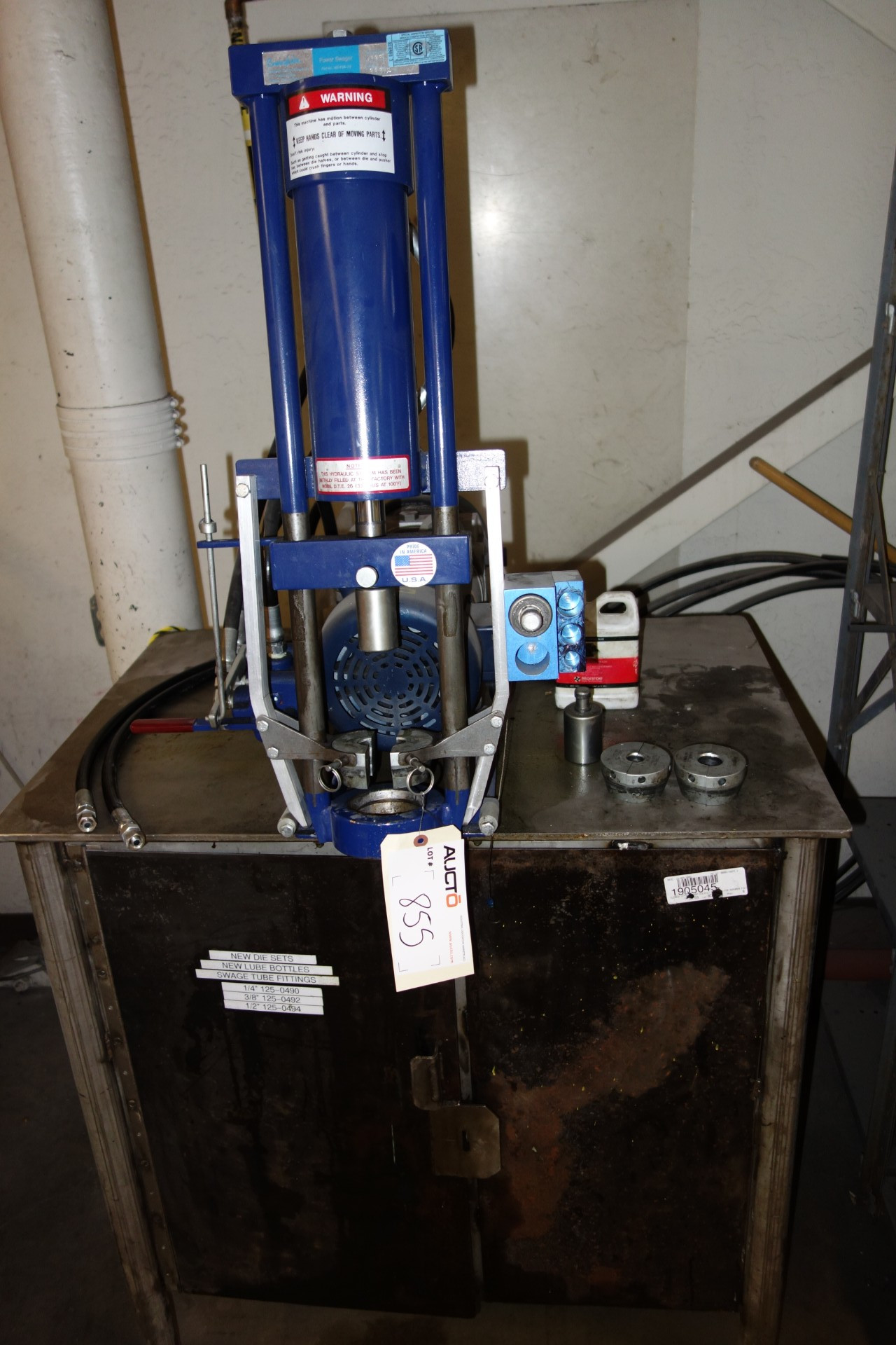 Swagelok MS-PSR-110 Power Swager with Work Table, Contents, and Tubing