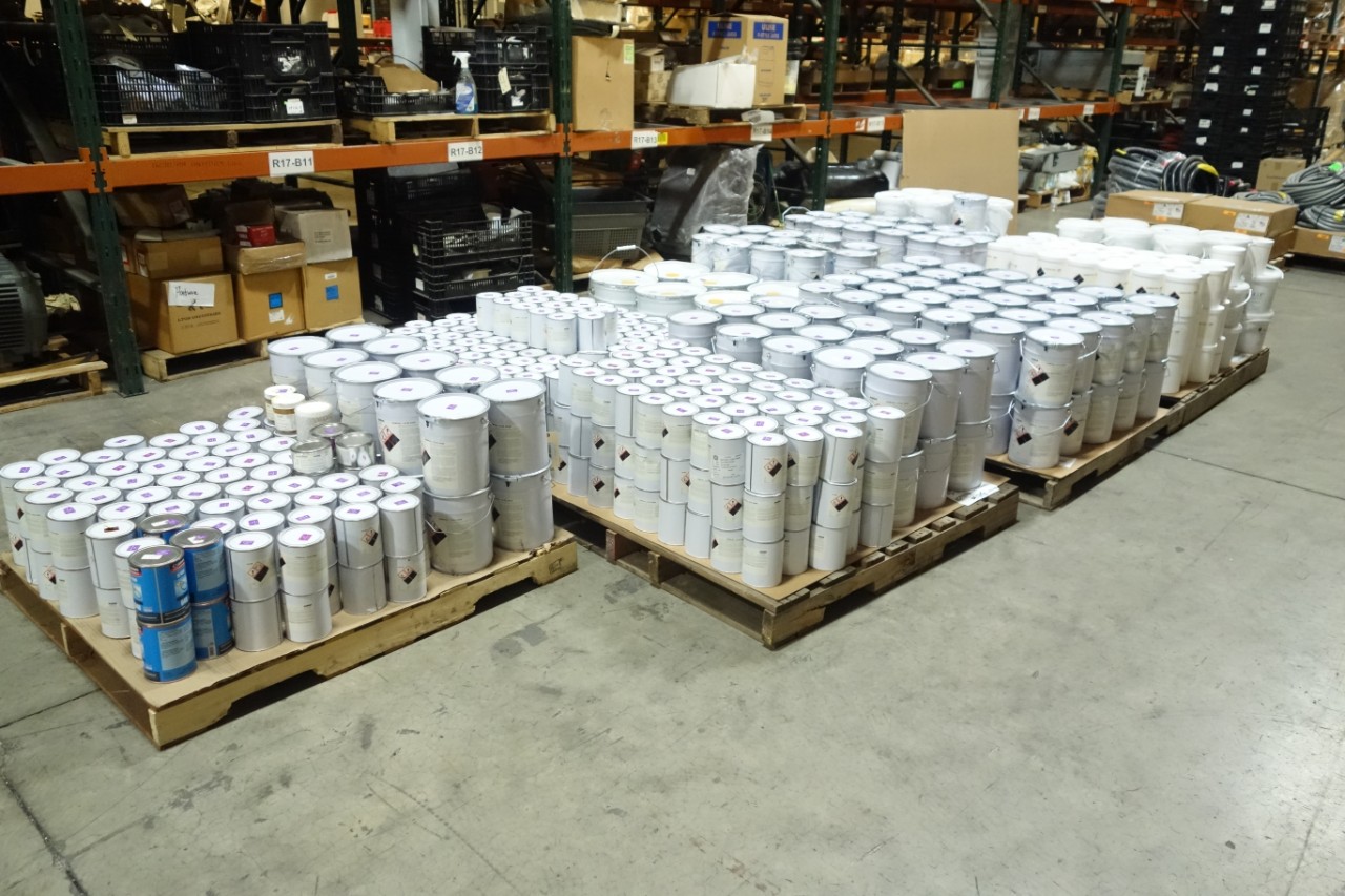 7 PALLETS OF VON ROLL EPOXY IMPREGNATING RESIN AND VARNISHES For Sale ...