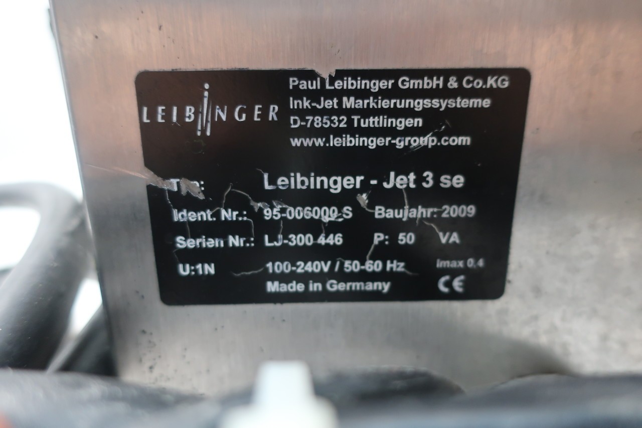 LEIBINGER JET 3 SE 95-00600 S INK JET PRINTER