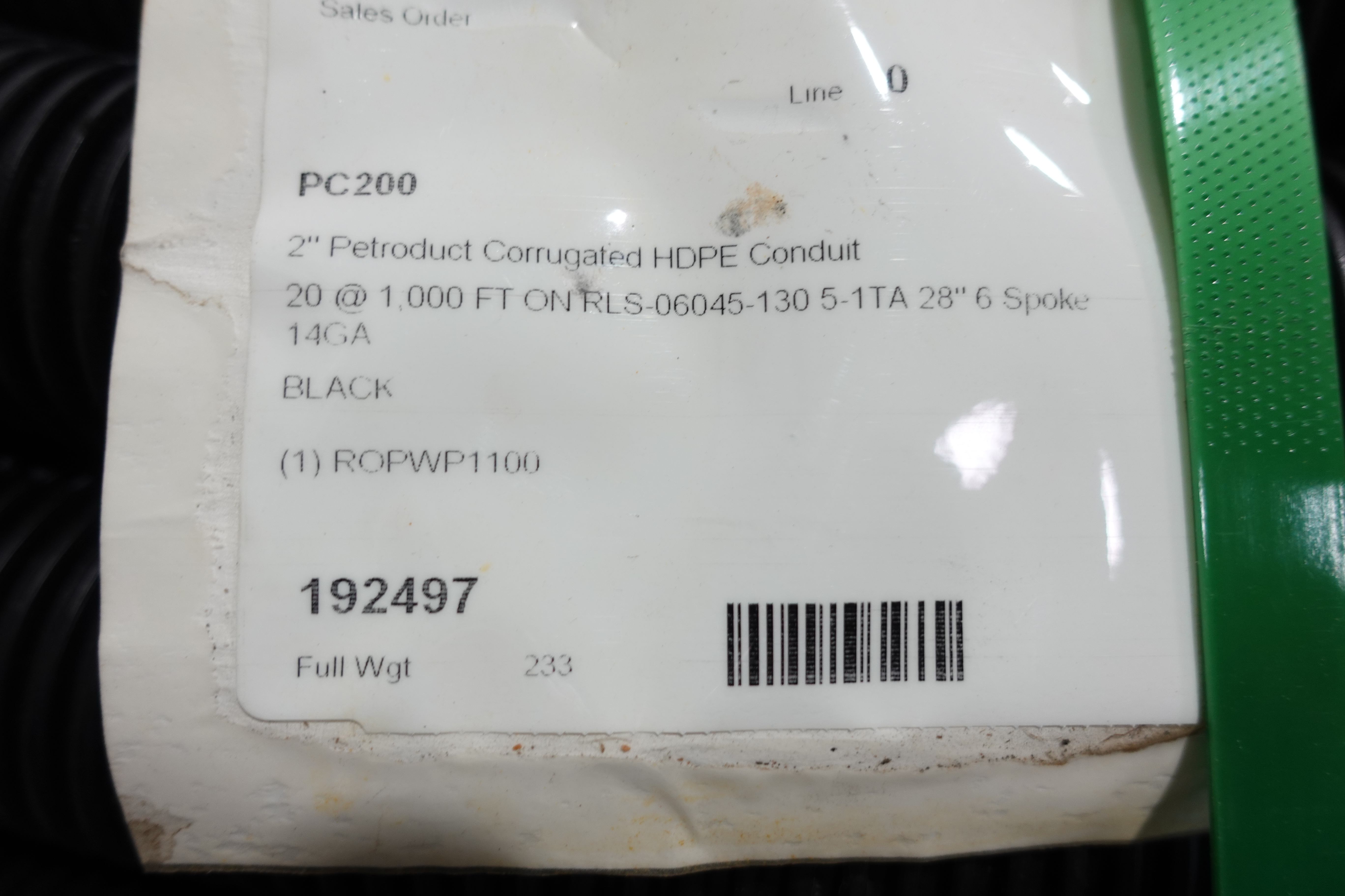 LOT OF 2 SPOOLS OF PETROFLEX 2" CORRUGATED HDPE CONDUIT TUBING For Sale ...