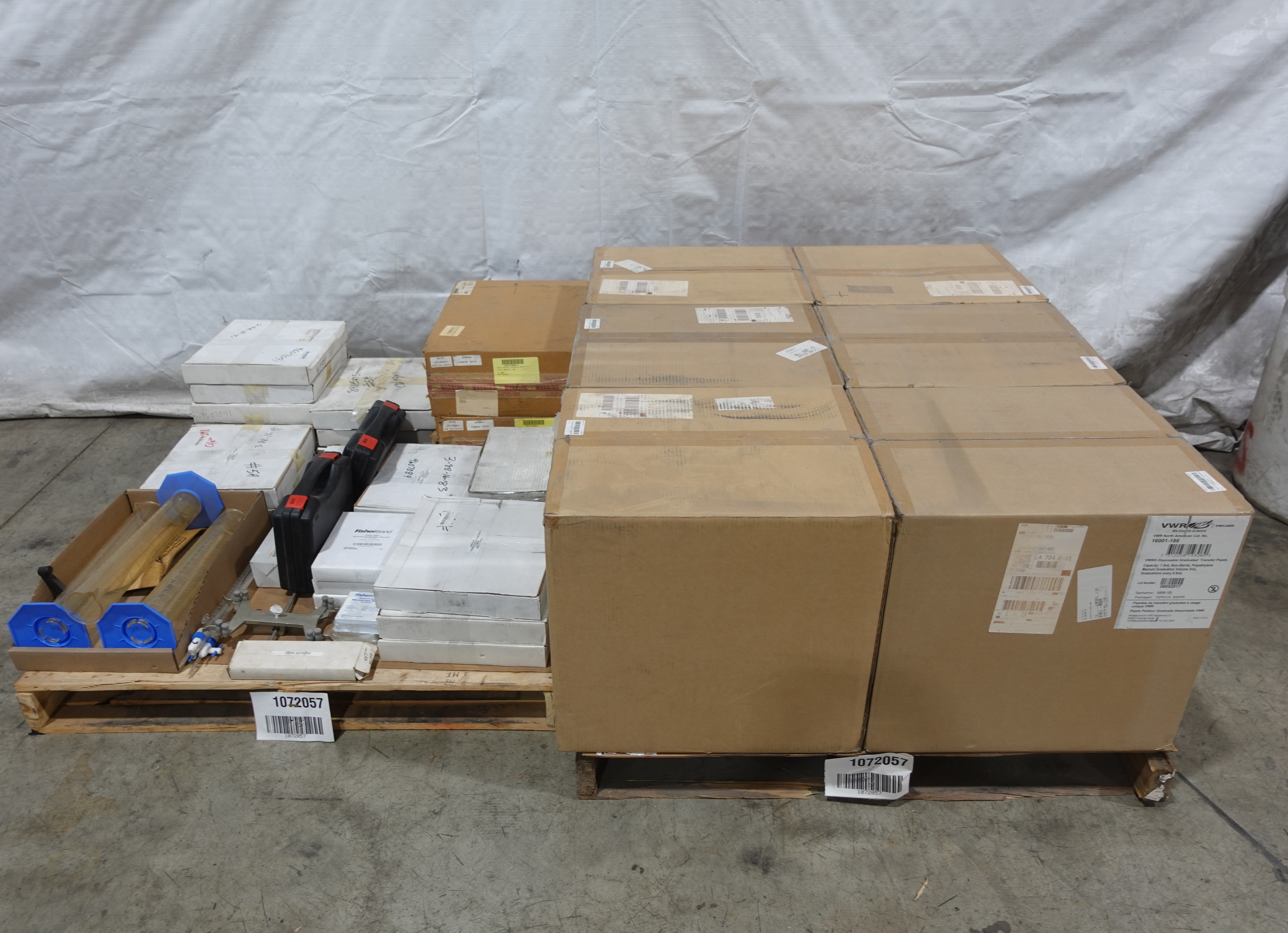 SKU 1072057 - 3 PALLETS OF ASSORTED SCIENTIFIC GLASSWARE AND TEST KIT ...
