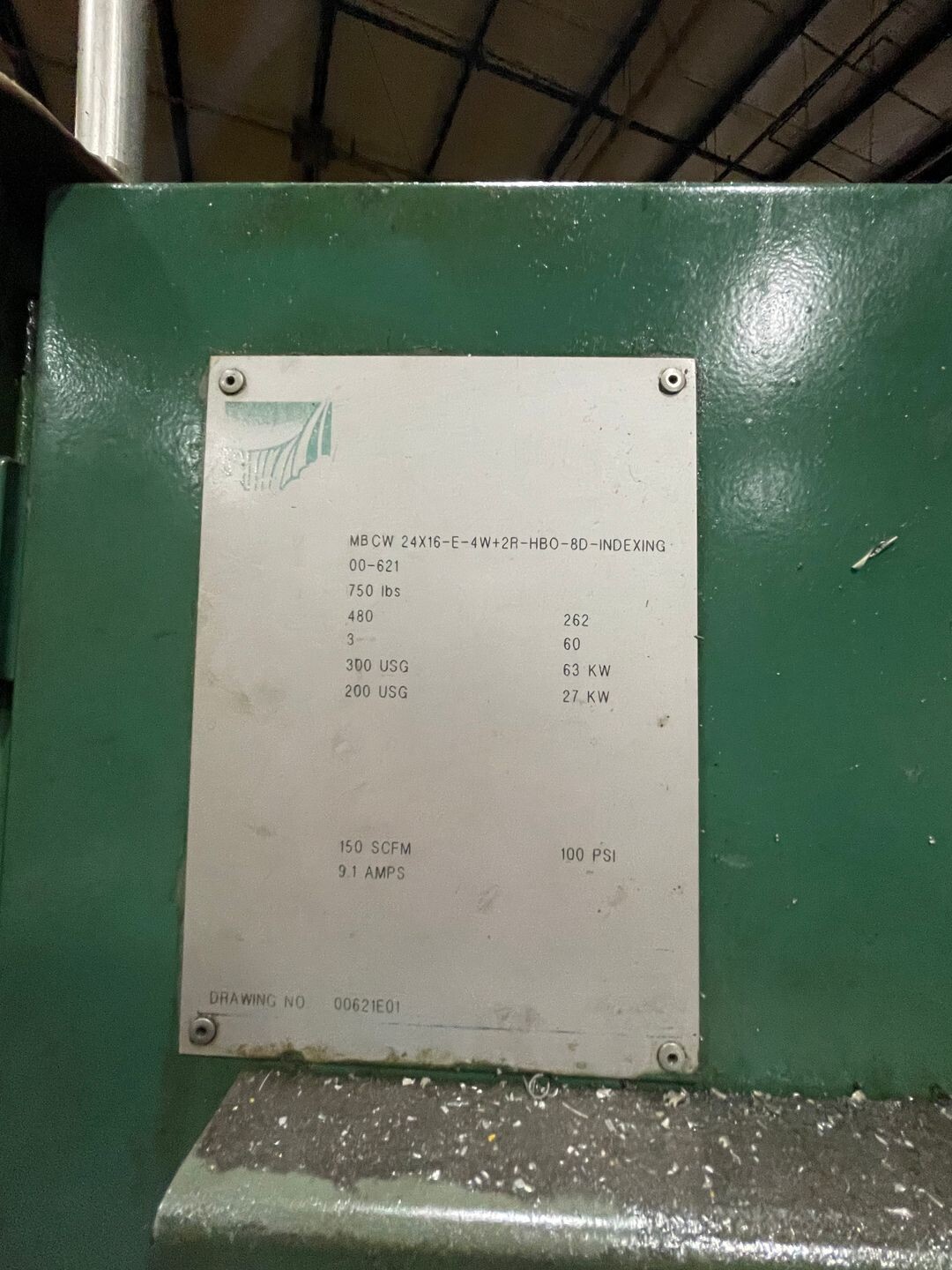 Proceco MBCW24X16-E-4W+2R-HBO-8D-INDEXING Parts Washer