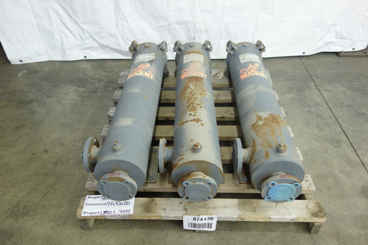 LOT OF 3 NUGNET 1577-4LB-SN-CC SPRING LOADED FILTER HOUSINGS