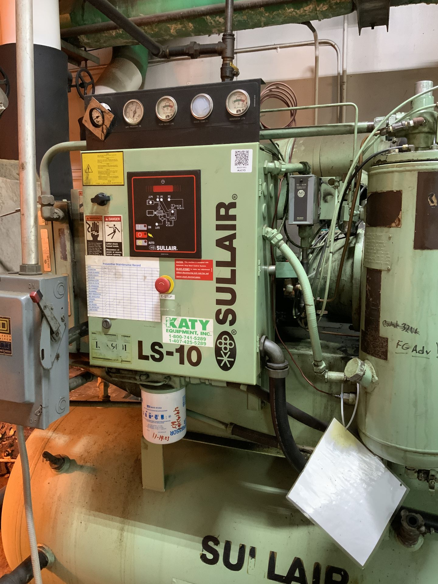 SULLAIR LS10A 40H/A/SUL AIR COMPRESSOR For Sale | Aucto