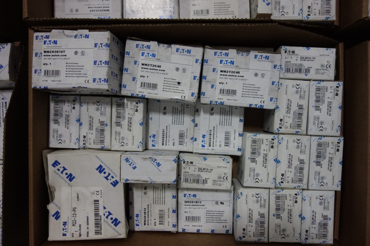2 PALLETS OF ASSORTED EATON CIRCUIT BREAKERS