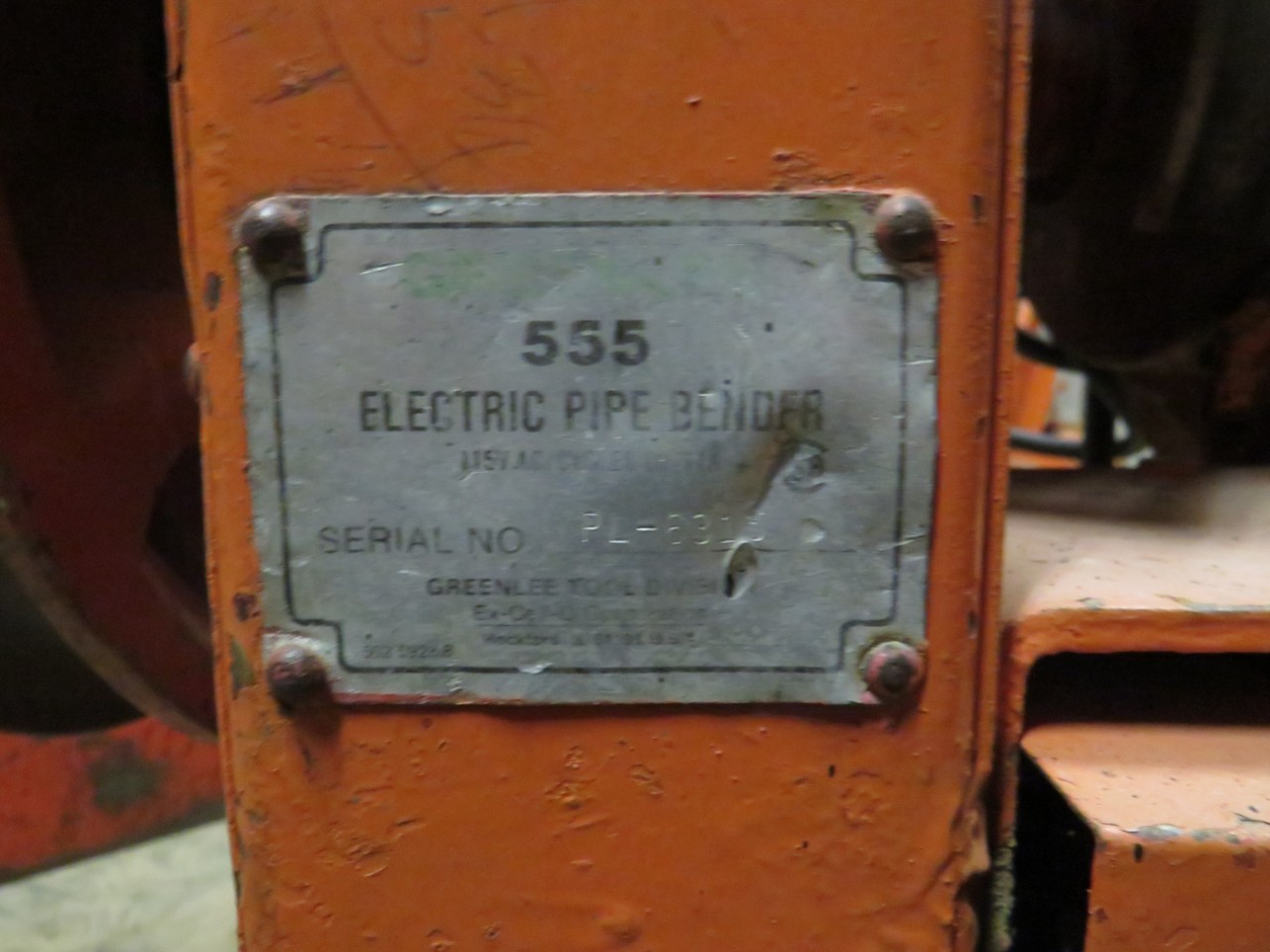 GREENLEE 555 ELECTRIC CONDUIT PIPE BENDER 1/2" TO 2" IMC EMT
