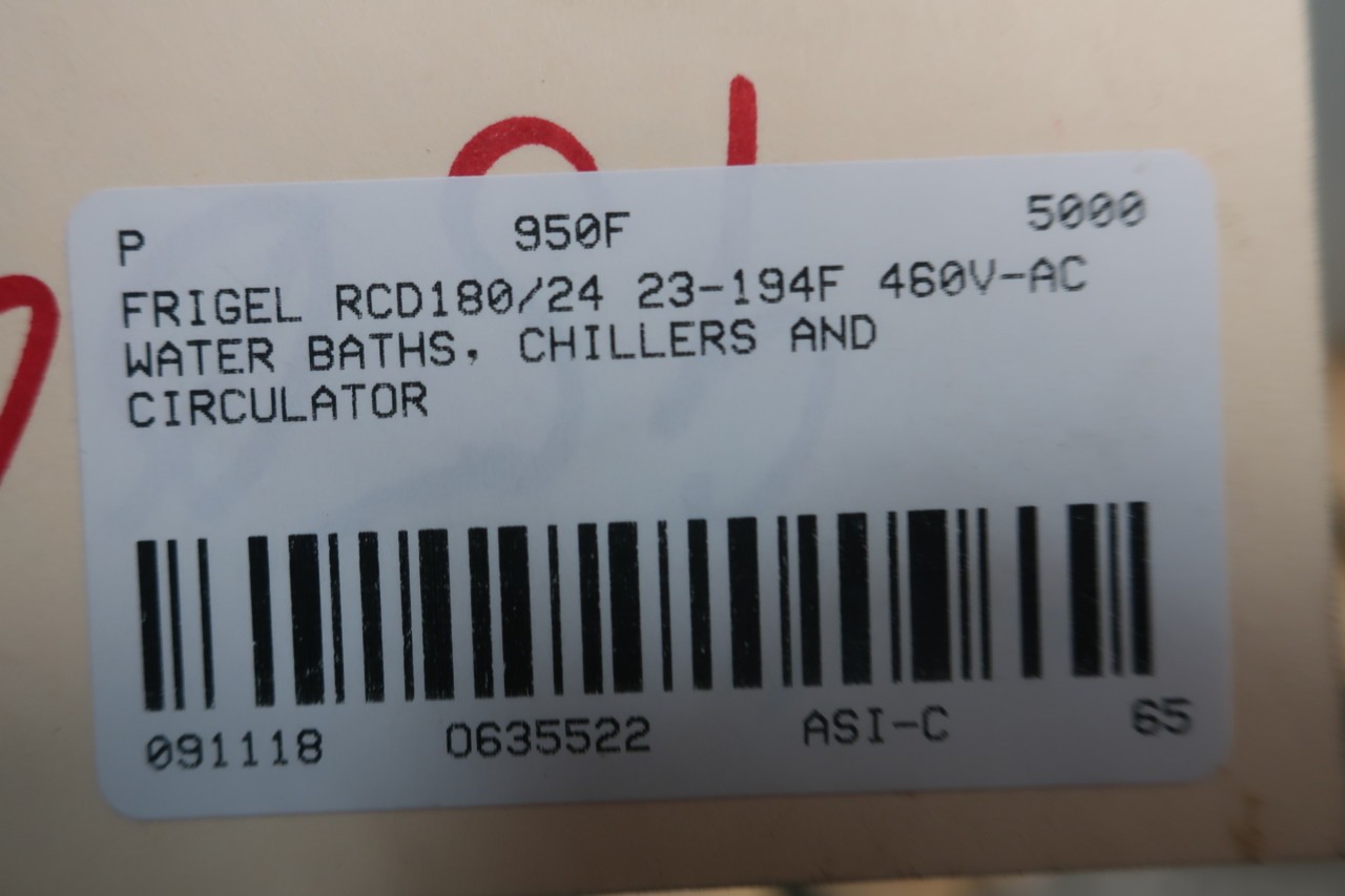FRIGEL RCD180 24 23 194F 460V AC WATER BATHS CHILLERS AND CIRCULATOR