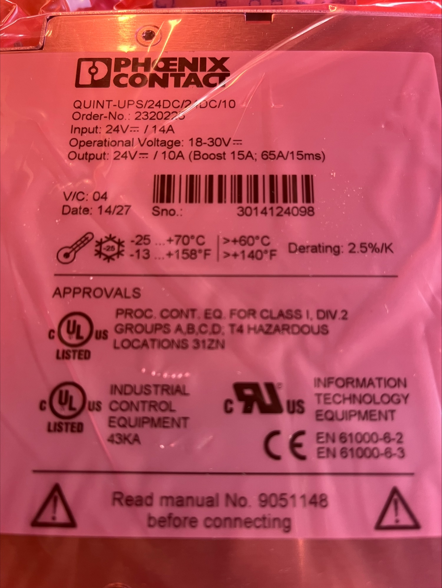 Bulk Lot of Phoenix Contact UPS QTY 12