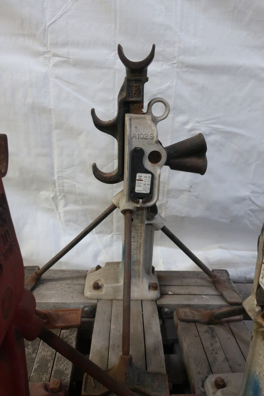 LOT OF 4 REEL JACKS, SIMPLEX, DUFF NORTON