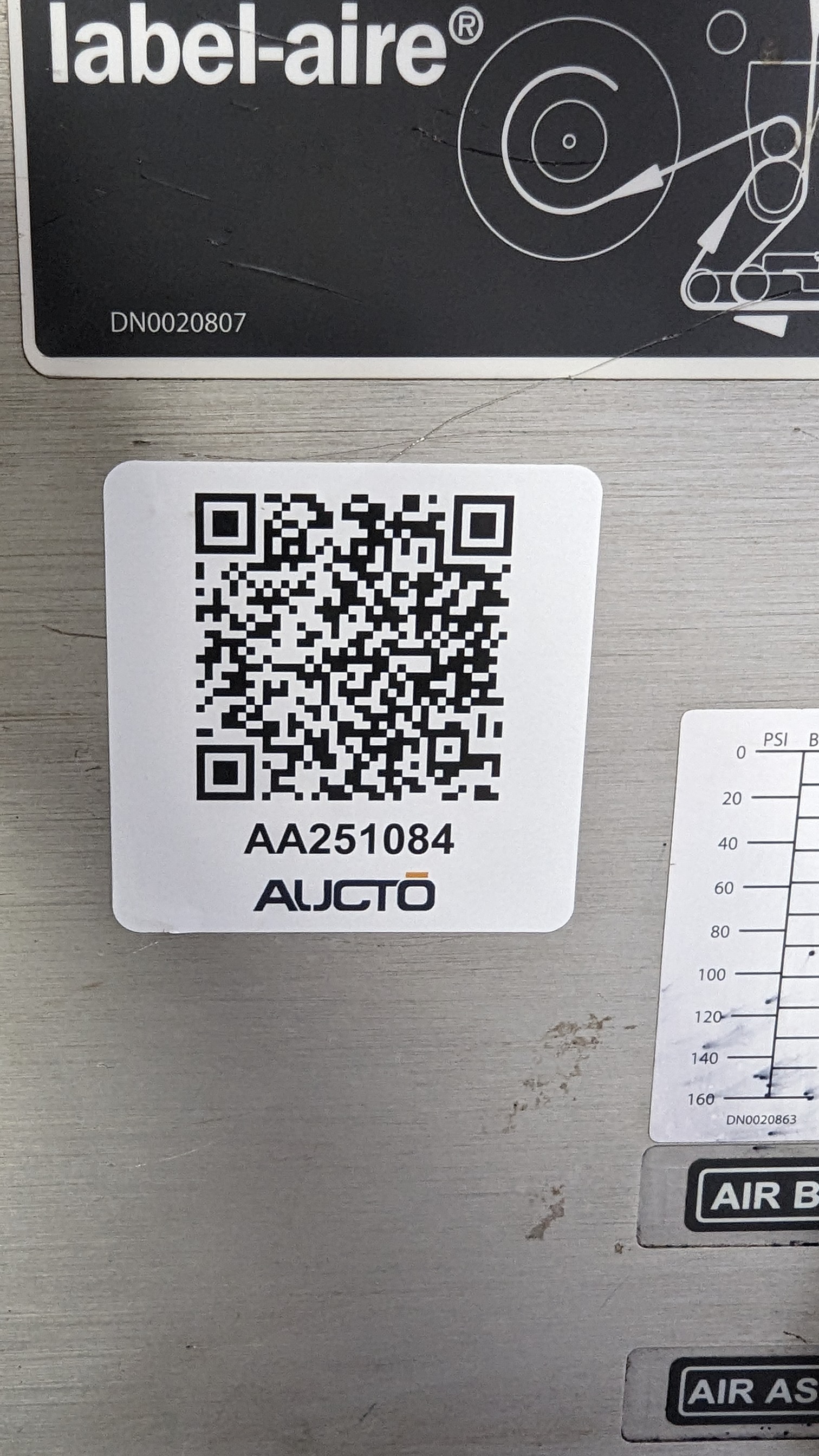 LABEL-AIRE 3111NV-1500 7"16' RH 4x5 LABELER WITH STAND