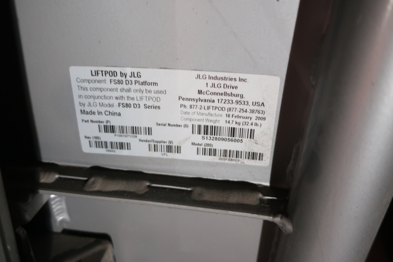 Jlg Fs 80 Liftpod 330Lbs Personal Man Lift