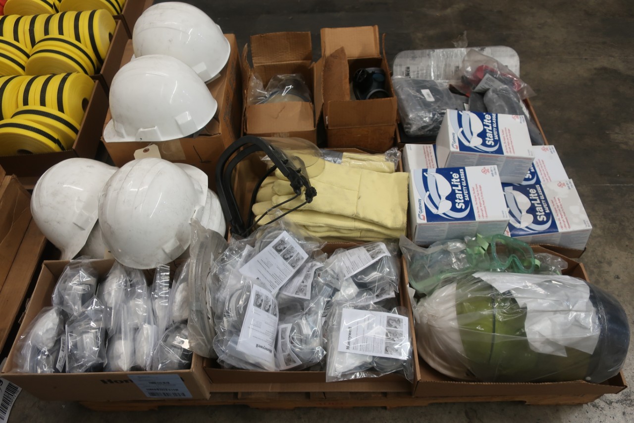 3 PALLETS OF ASSORTED SAFETY EQUIPMENT AND PPE
