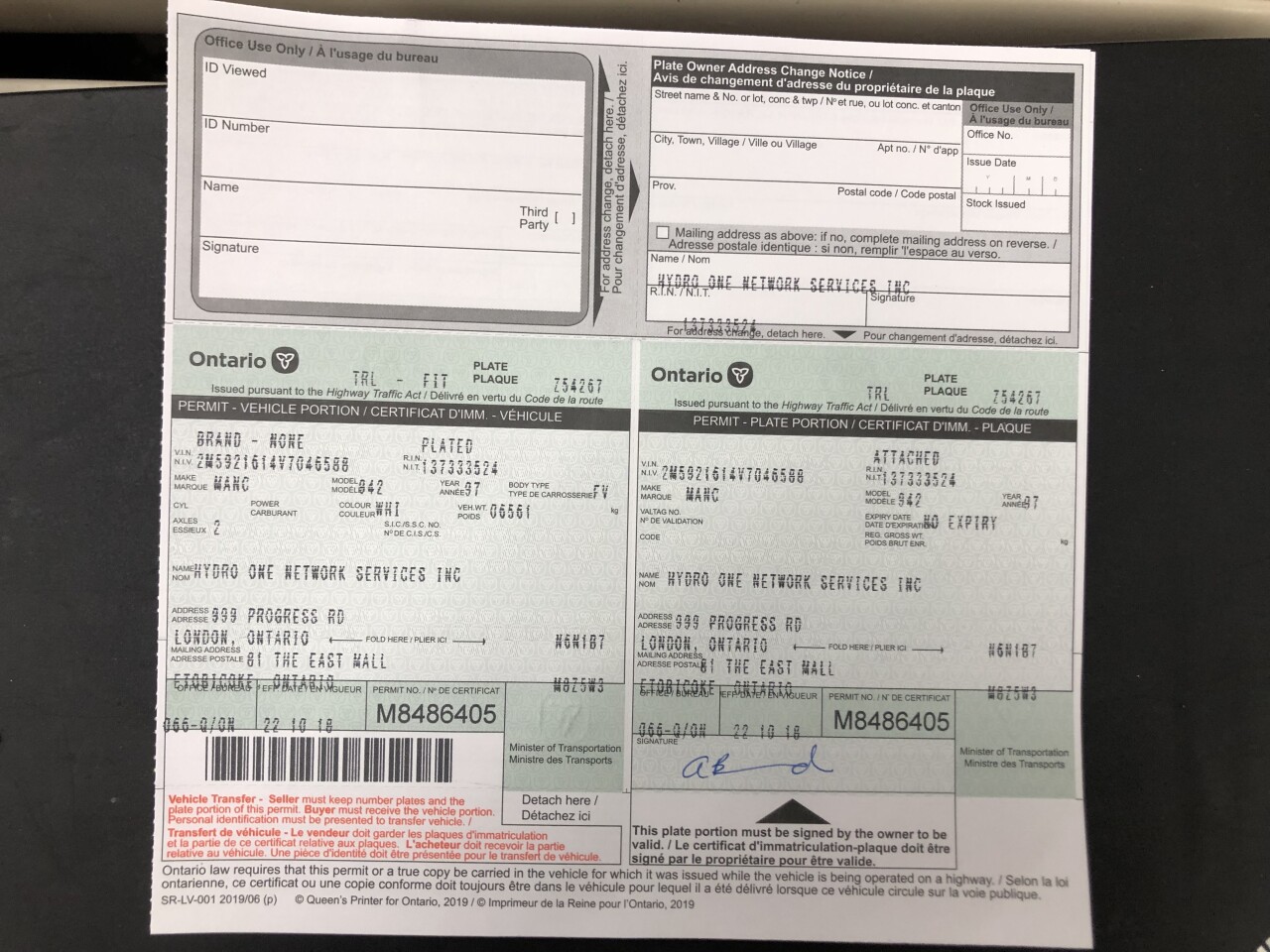 1997 Manac Inc. 53' DryVan Inclosed Trailer Model 94253002