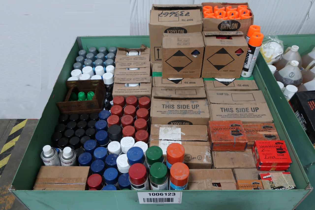 2 PALLETS OF ASSORTED LUBRICANTS AND SPRAY PAINT
