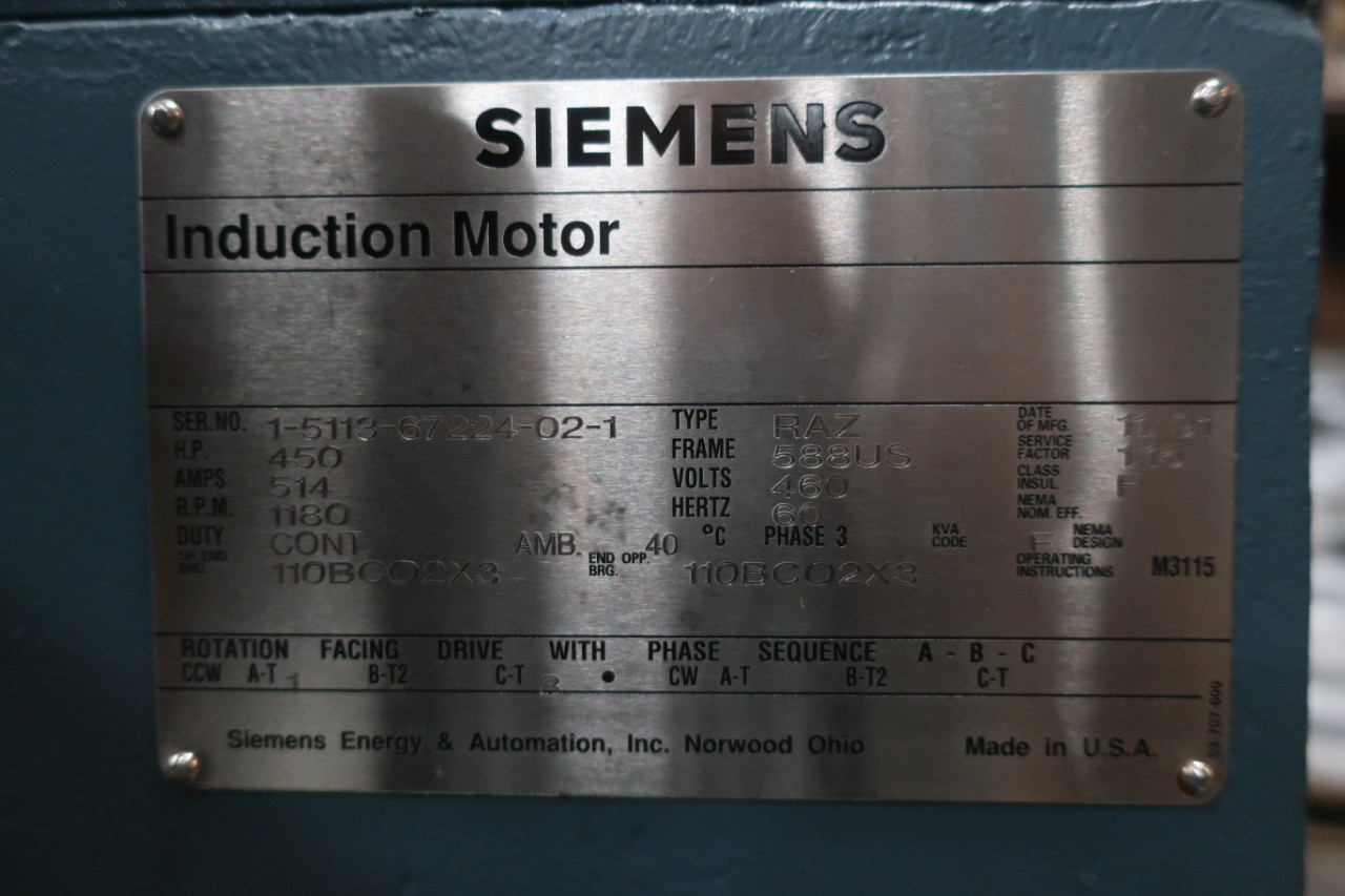 SIEMENS RAZ INDUCTION MOTOR