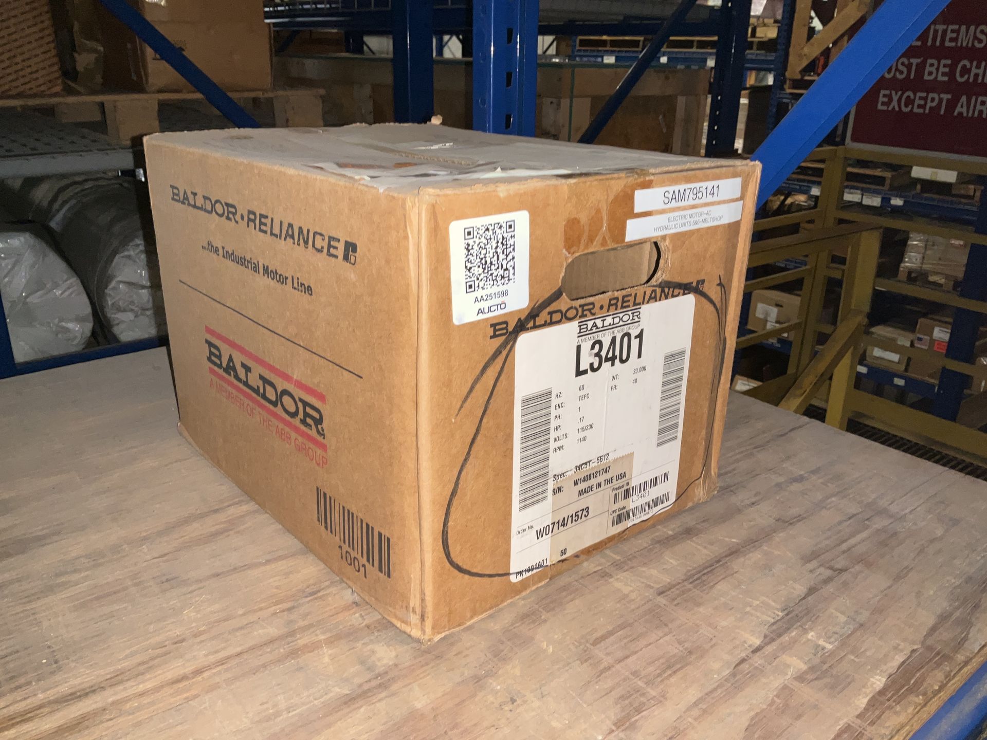 BALDOR RELIANCE L3401 AC MOTOR
