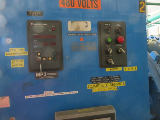 Ingersoll Rand Centac 800 HP Air Compressor