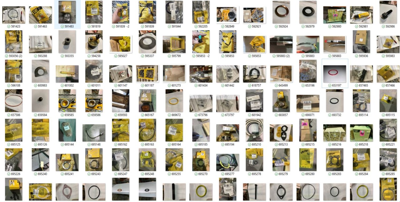 Caterpillar Indirect Material List - Bulk Offering 1443 Parts