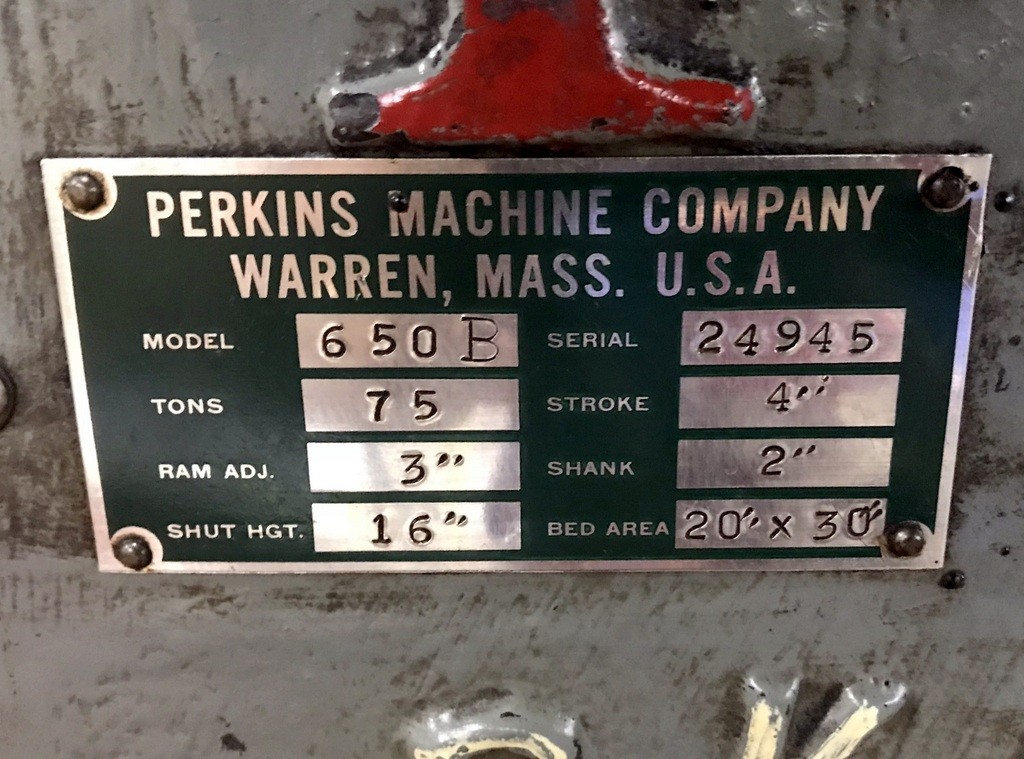 Perkins 75-Ton OBI Press
