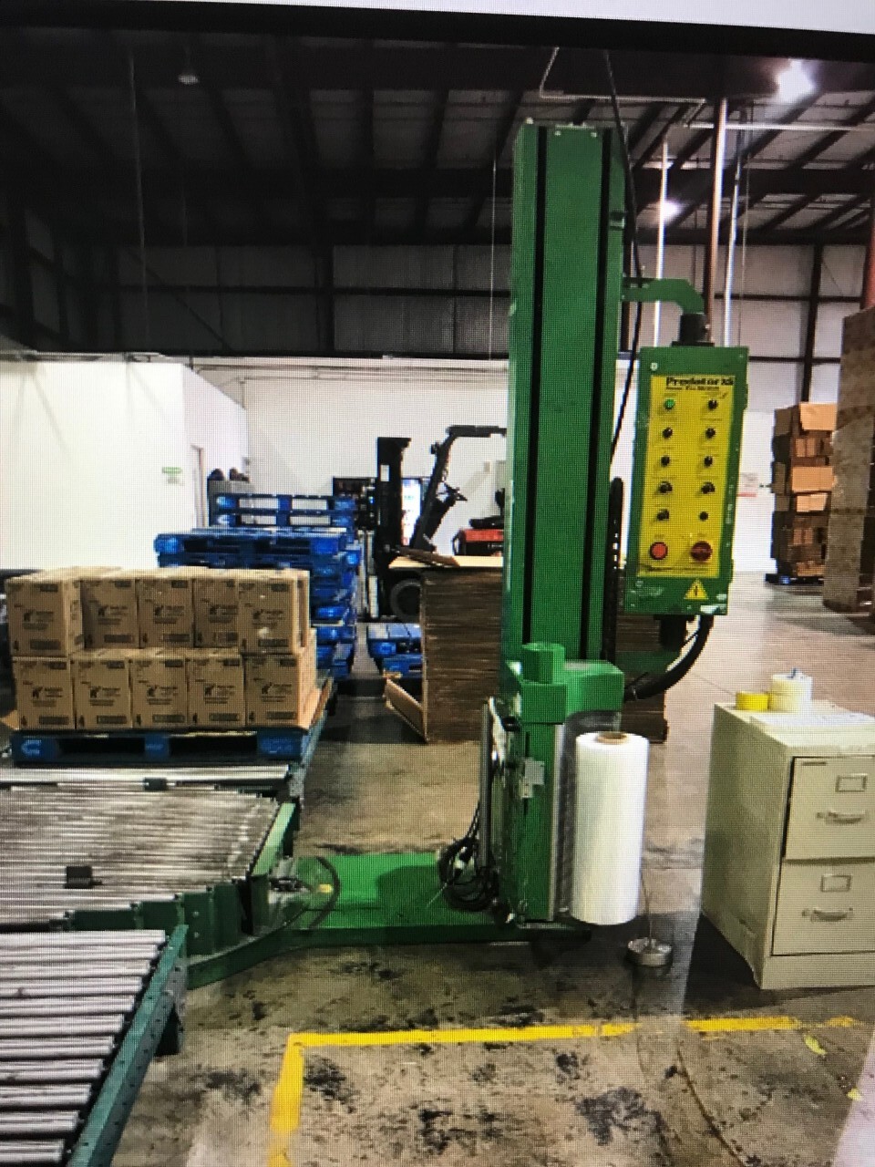 2 Semi Automatic Stretch Wrappers with Roller turntables For Sale | Aucto
