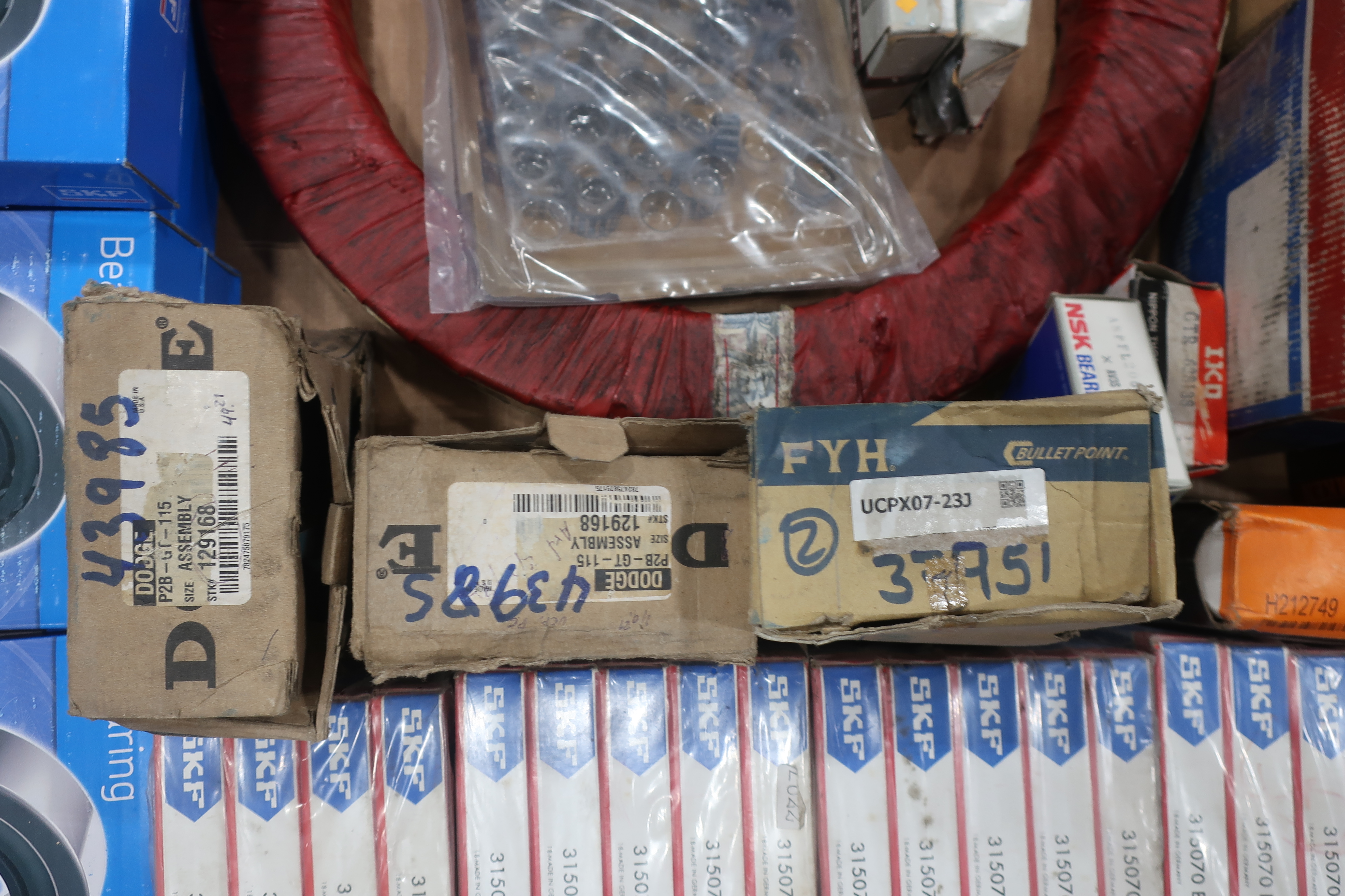 SKU 1738342 - PALLET OF ASSORTED BEARINGS, SKF, FAG, TIMKEN, DODGE, FYH ...