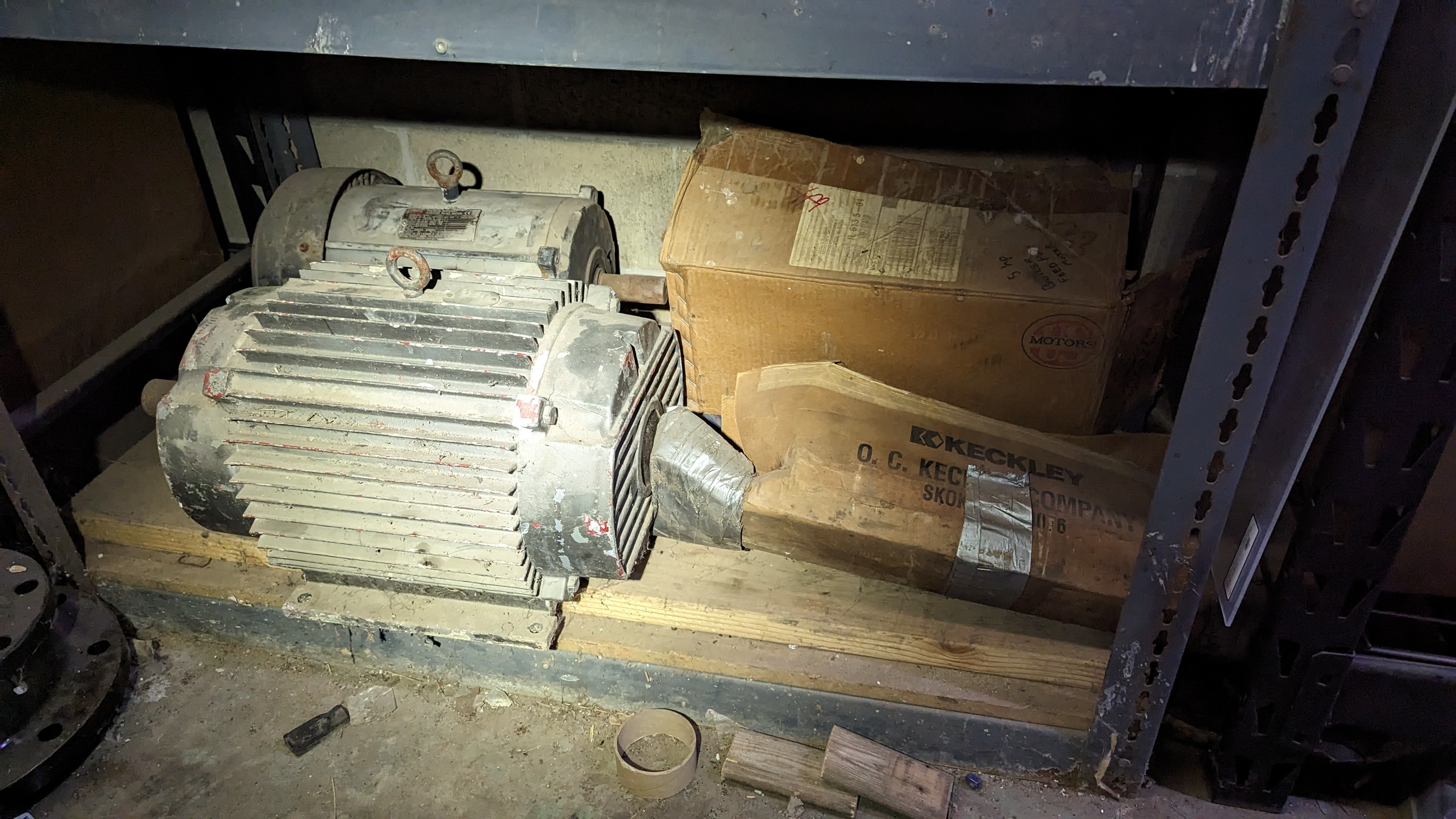 Bulk Lot of Shelves with Valves, Motors, Pumps & More - QTY Contents of ...