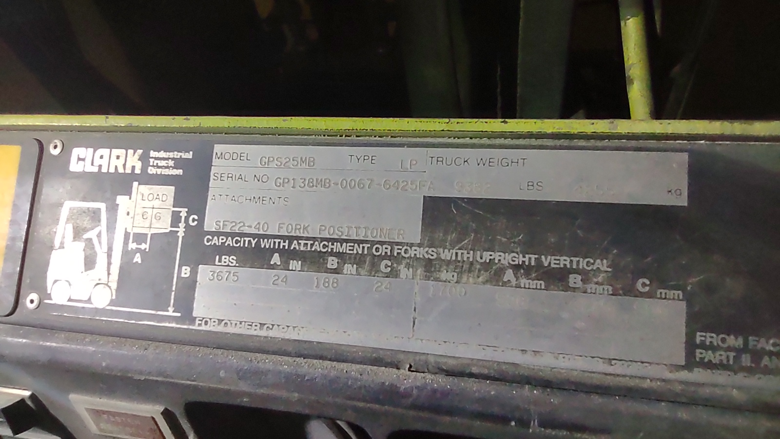 1986 CLARK FORKLIFT GPS25 For Sale | Aucto