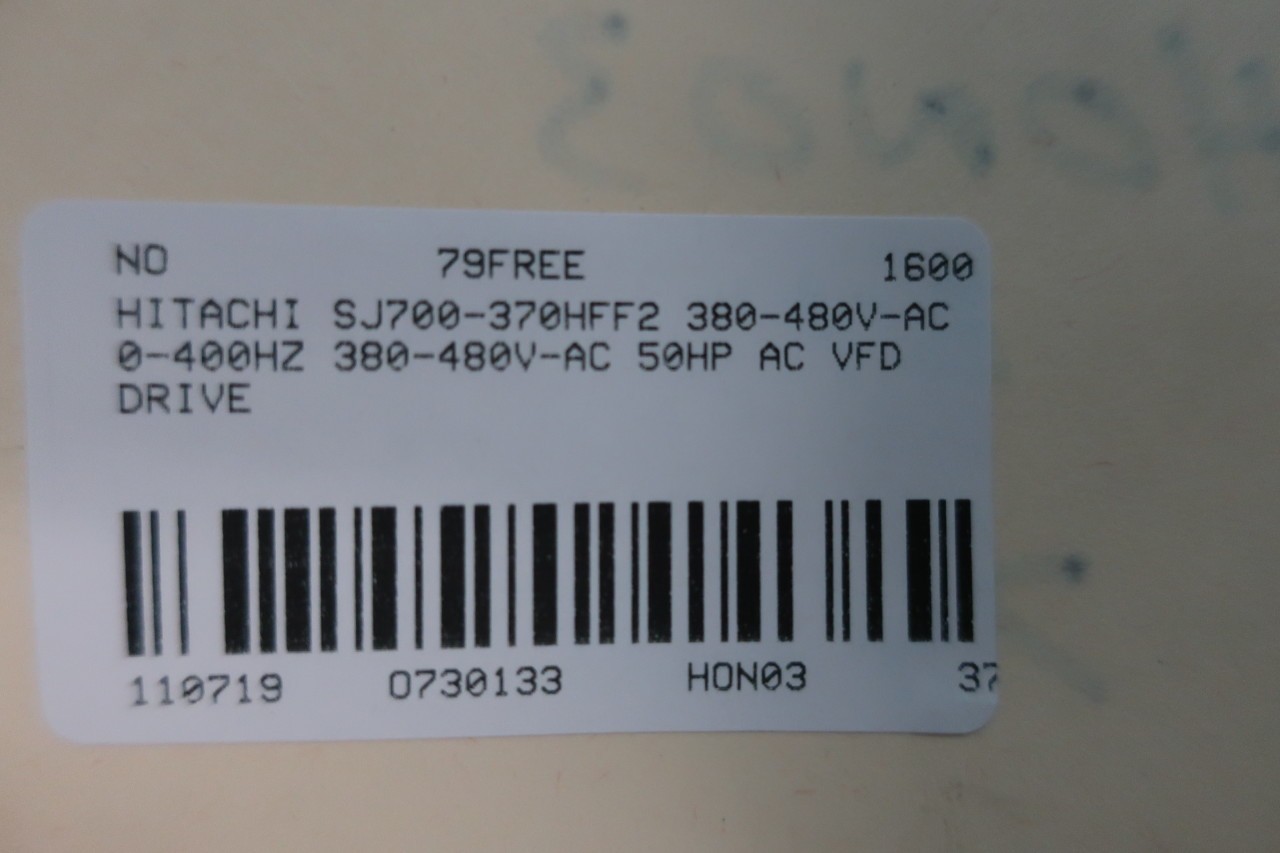HITACHI SJ700-370HFF2 INVERTER 380-480V-AC 0-400HZ 380-480V-AC 50HP AC ...