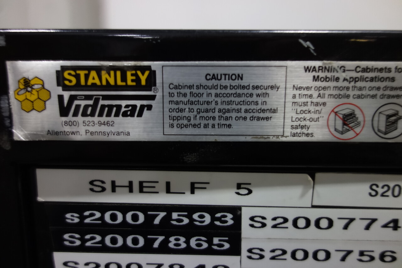STANLEY VIDMAR STATICGARD 5 DRAWER CABINET