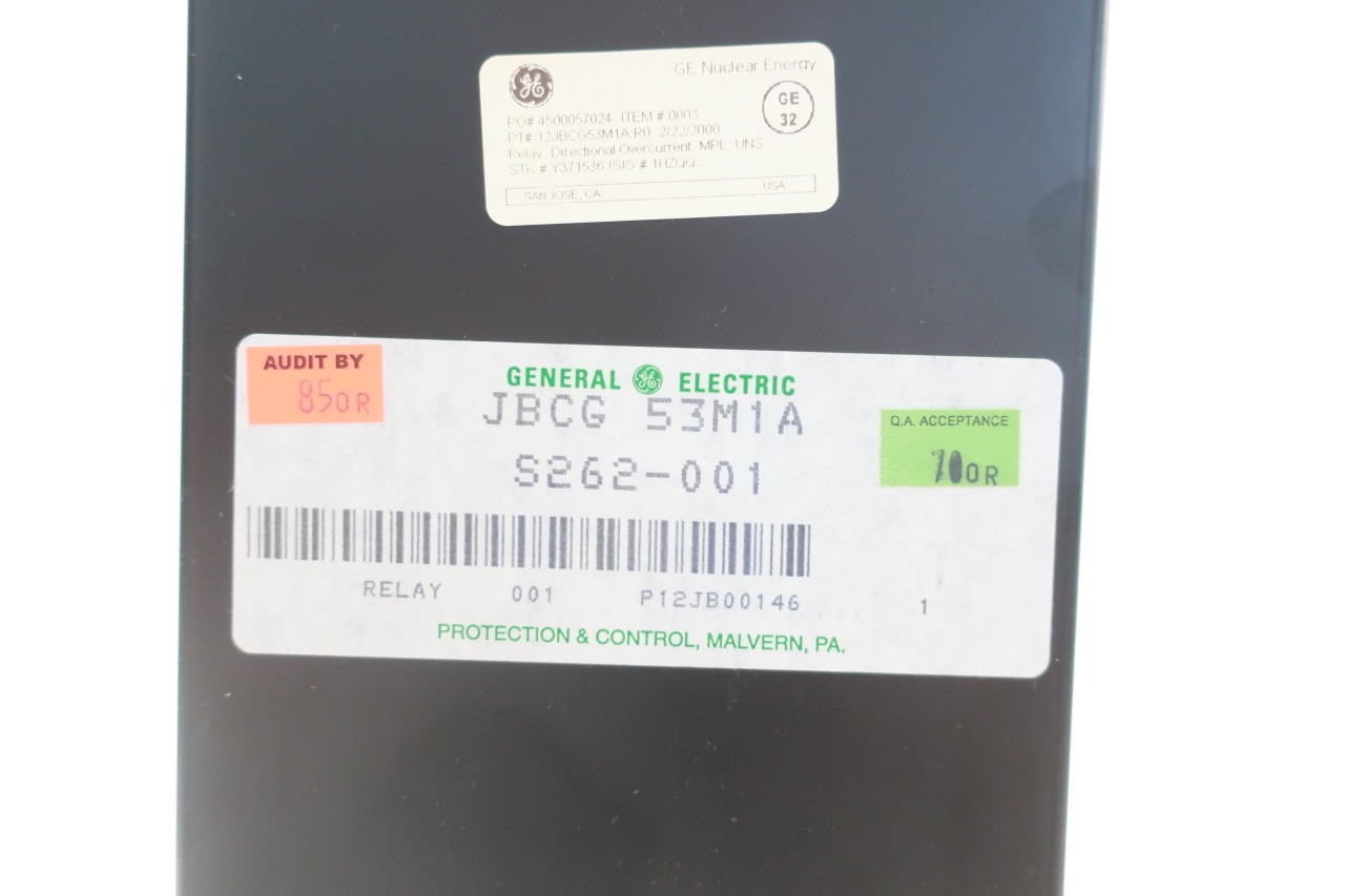 GE 12JBCG53M1A GROUND DIRECTIONAL OVERCURRENT RELAY