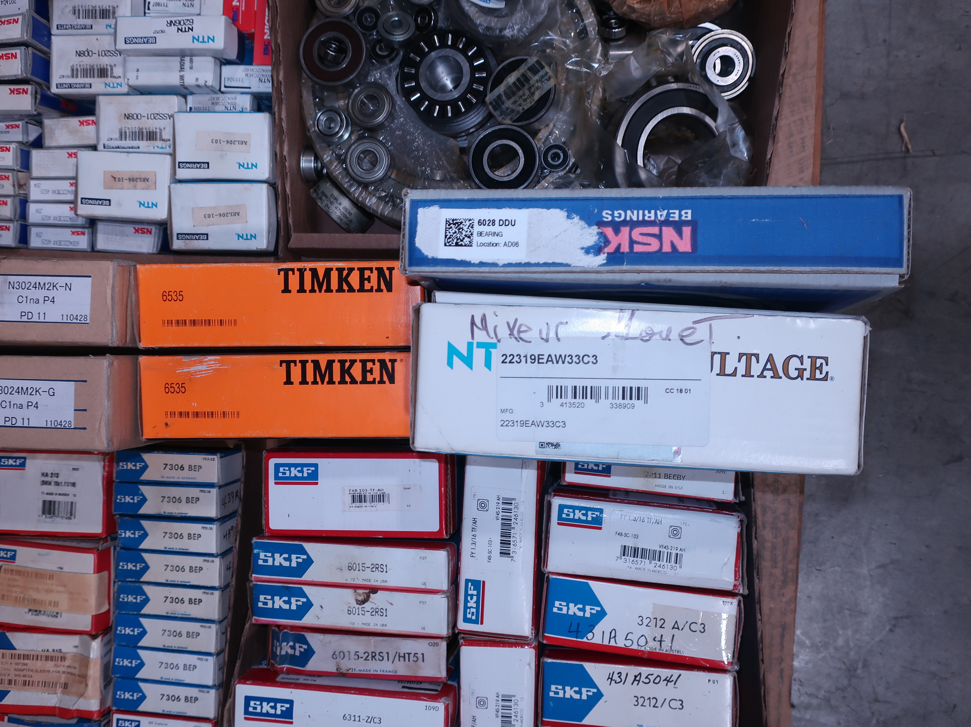 SKU 1735932 - PALLET OF ASSORTED BEARINGS, TIMKEN, INA, SKF For Sale ...
