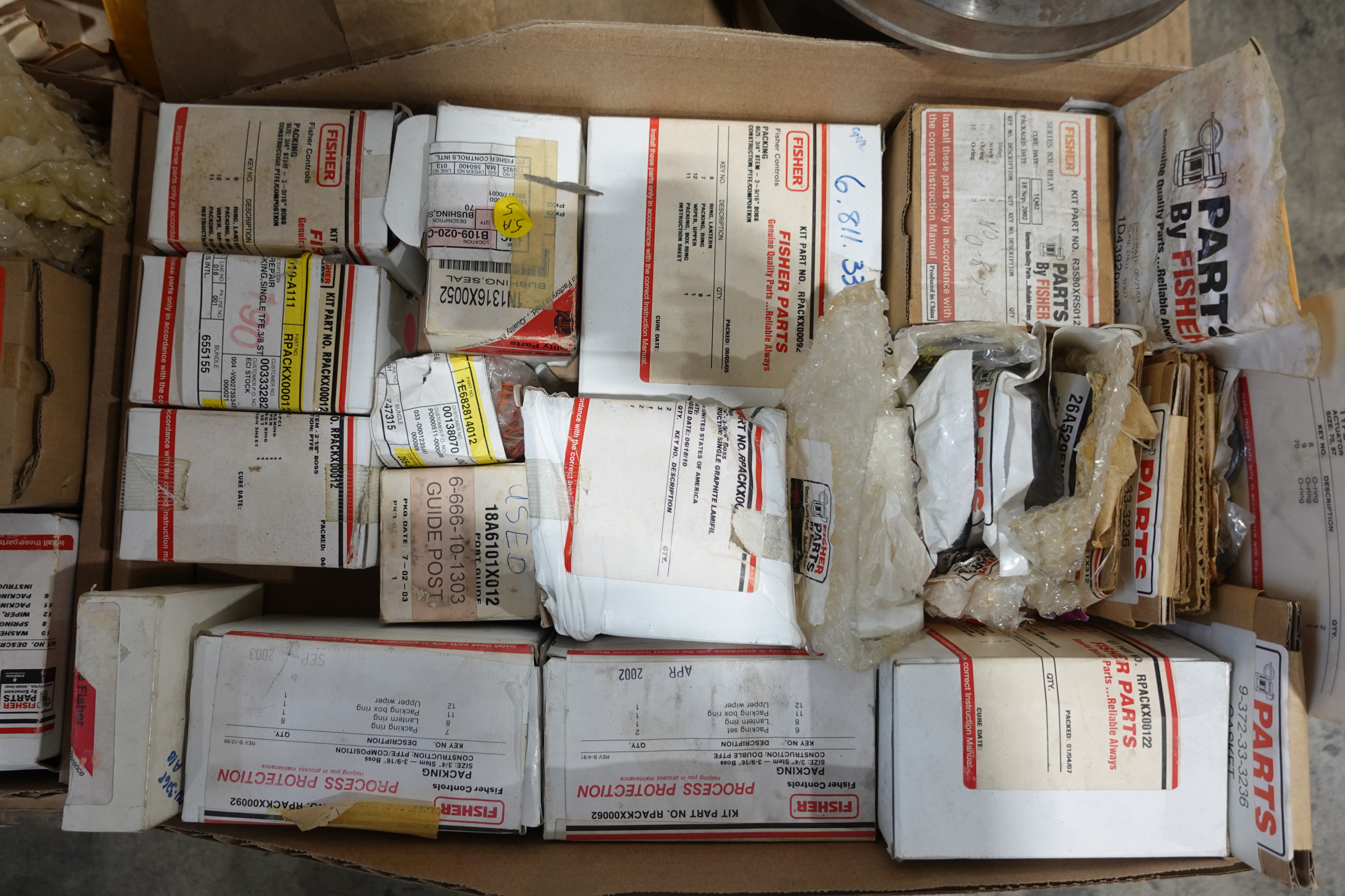 2 PALLETS OF FISHER VALVE REPLACEMENT PARTS For Sale | Aucto