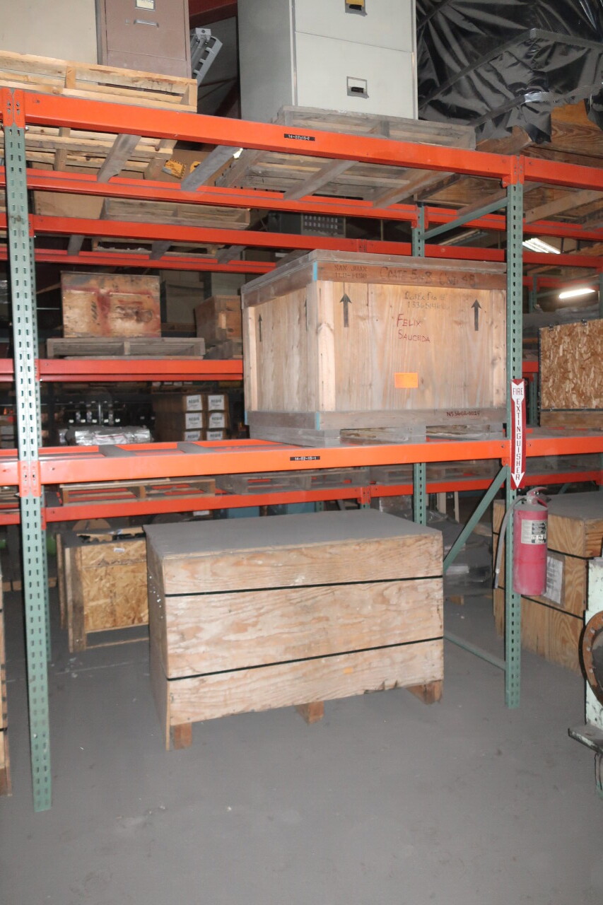 CONTENTS OF 8X SECTIONS OF PALLET RACKING & 4 CRATES ON FLOOR (EXCLUDES ...
