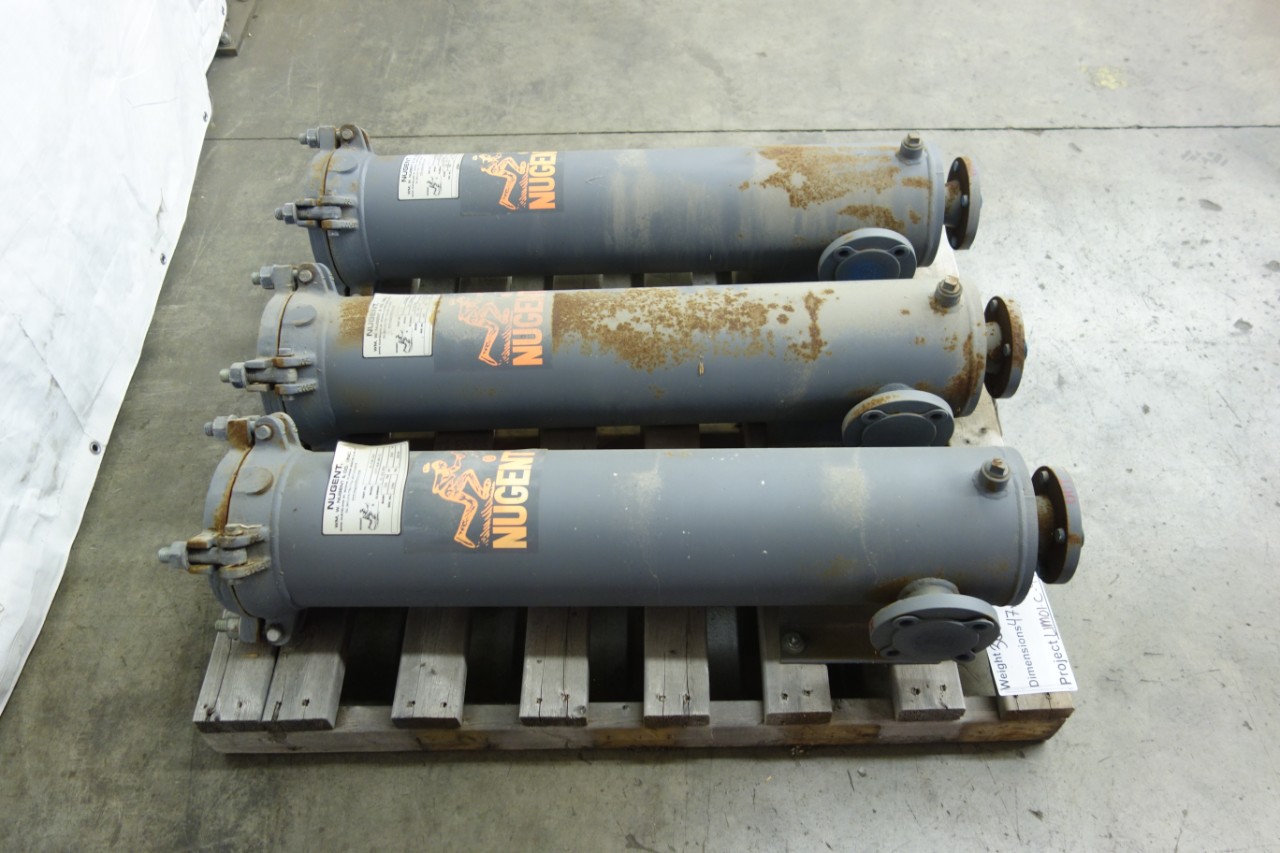 LOT OF 3 NUGNET 1577-4LB-SN-CC SPRING LOADED FILTER HOUSINGS