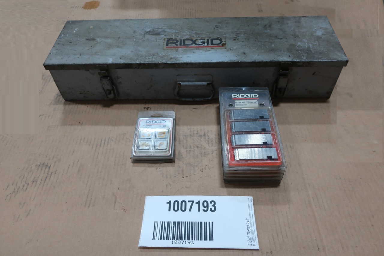 RIDGID THREAD DIE HEAD SET AND THREAD REPLACMENTS