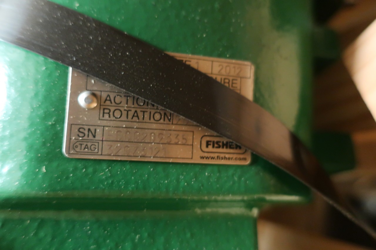 FISHER NPS 2 PNEUMATIC 2052 WAFER DVC2000 2IN CONTROL VALVE For Sale ...