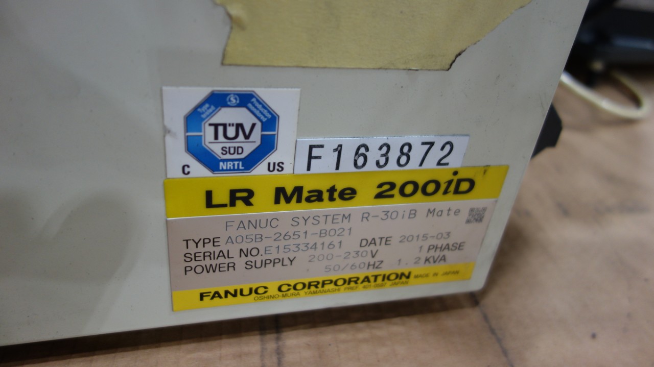 FANUC LR MATE 200ID/7L R-30IB LONG REACH ROBOT, A05B-2651-B021 ...