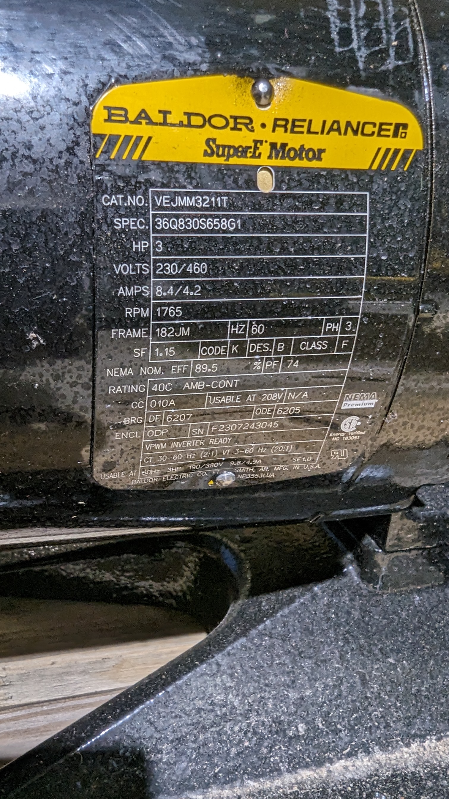 Grundfos 10-20953-130008-1622P Pump with 3 HP Baldor Motor