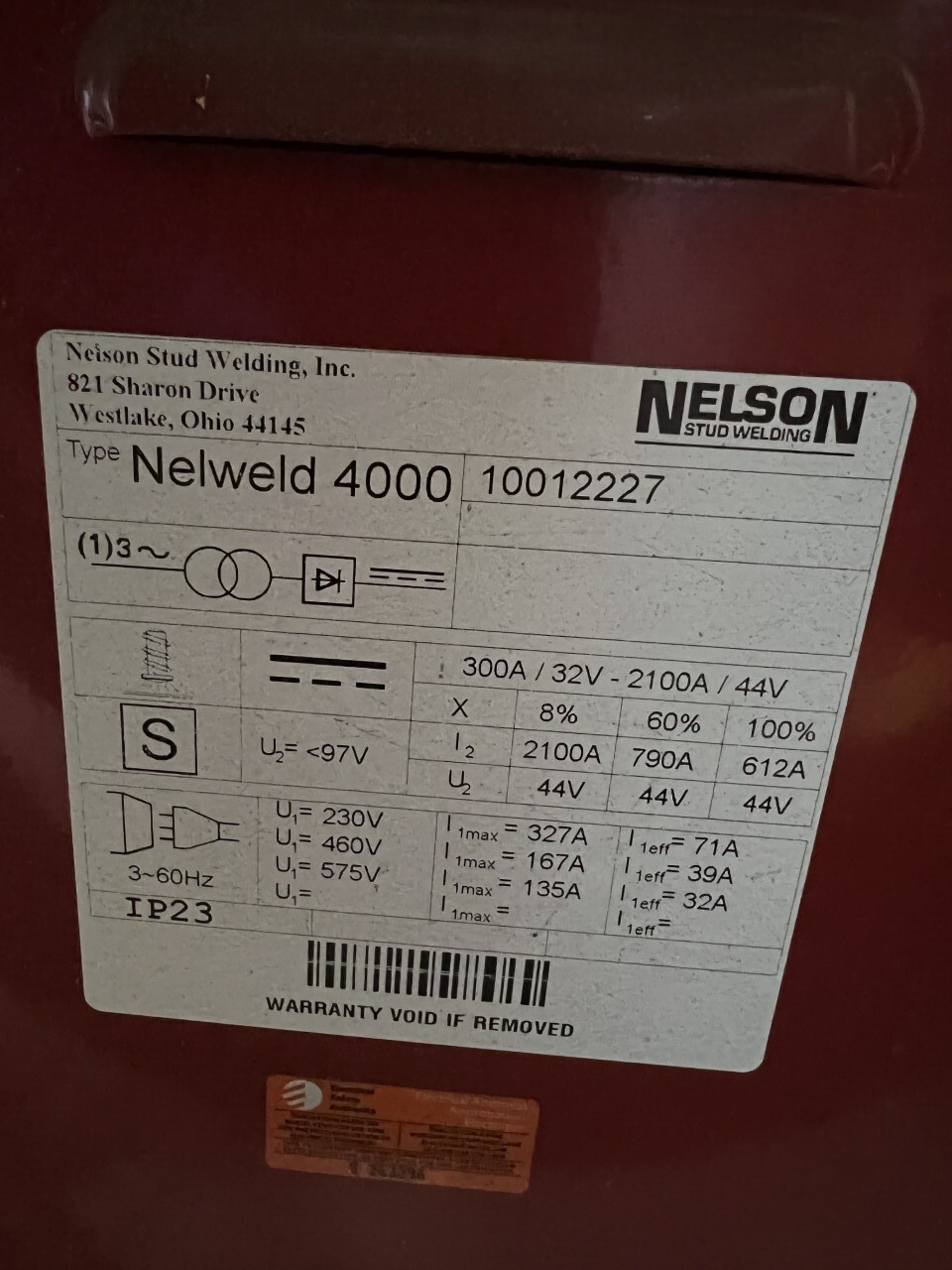 Nelson Stud Welding Nelweld For Sale | Aucto