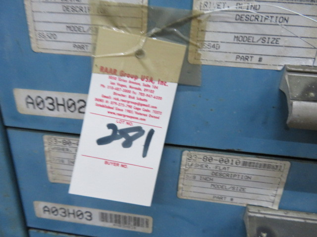 10 Drawer Vidmar Cabinet and Contents