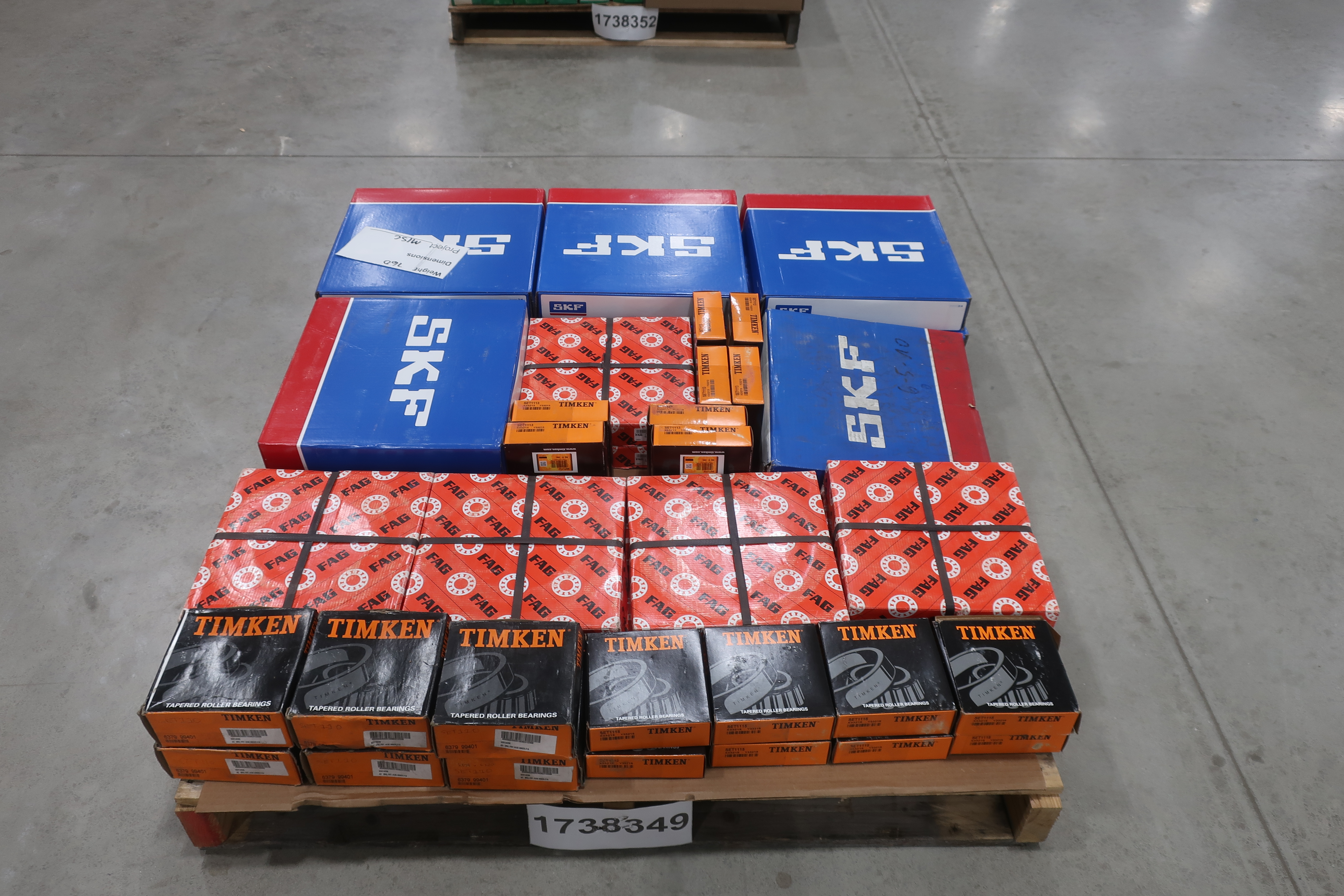 SKU 1738349 - PALLET OF ASSORTED ROLLER BEARINGS, SKF, FAG, TIMKEN For ...
