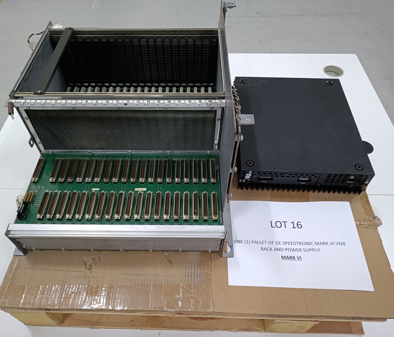 ONE (1) PALLET OF GE SPEEDTRONIC MARK VI VME RACK AND POWER SUPPLYMARK VI