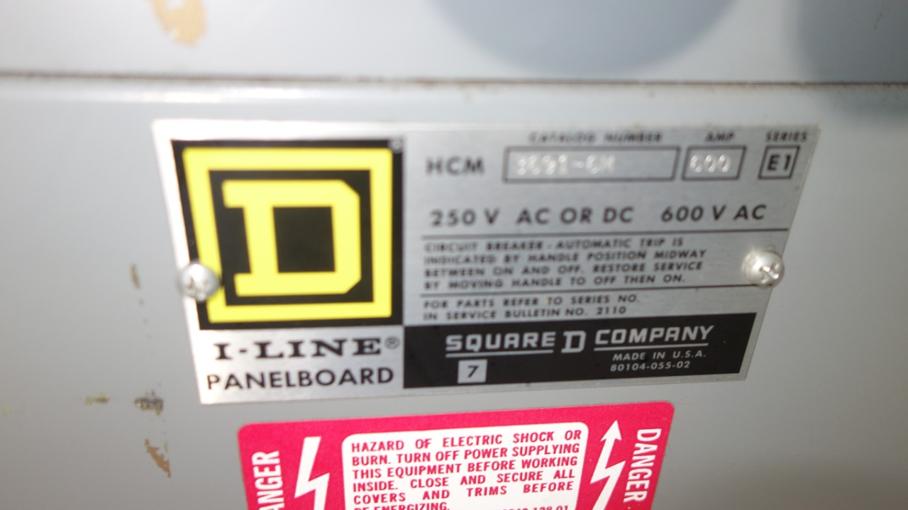 LOT OF 2 ASSORTED SQUARE D I-LINE PANELBOARD CABINET W/ 8 BREAKERS & 7 ...