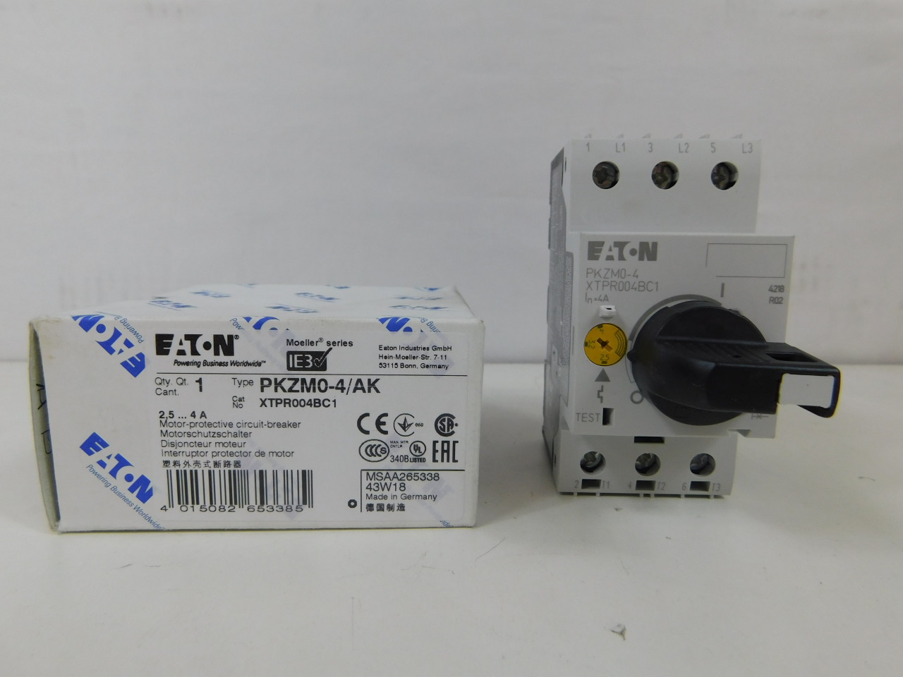 Quantity of 12x XTPR004BC1 MCP/Motor Circuit Protectors