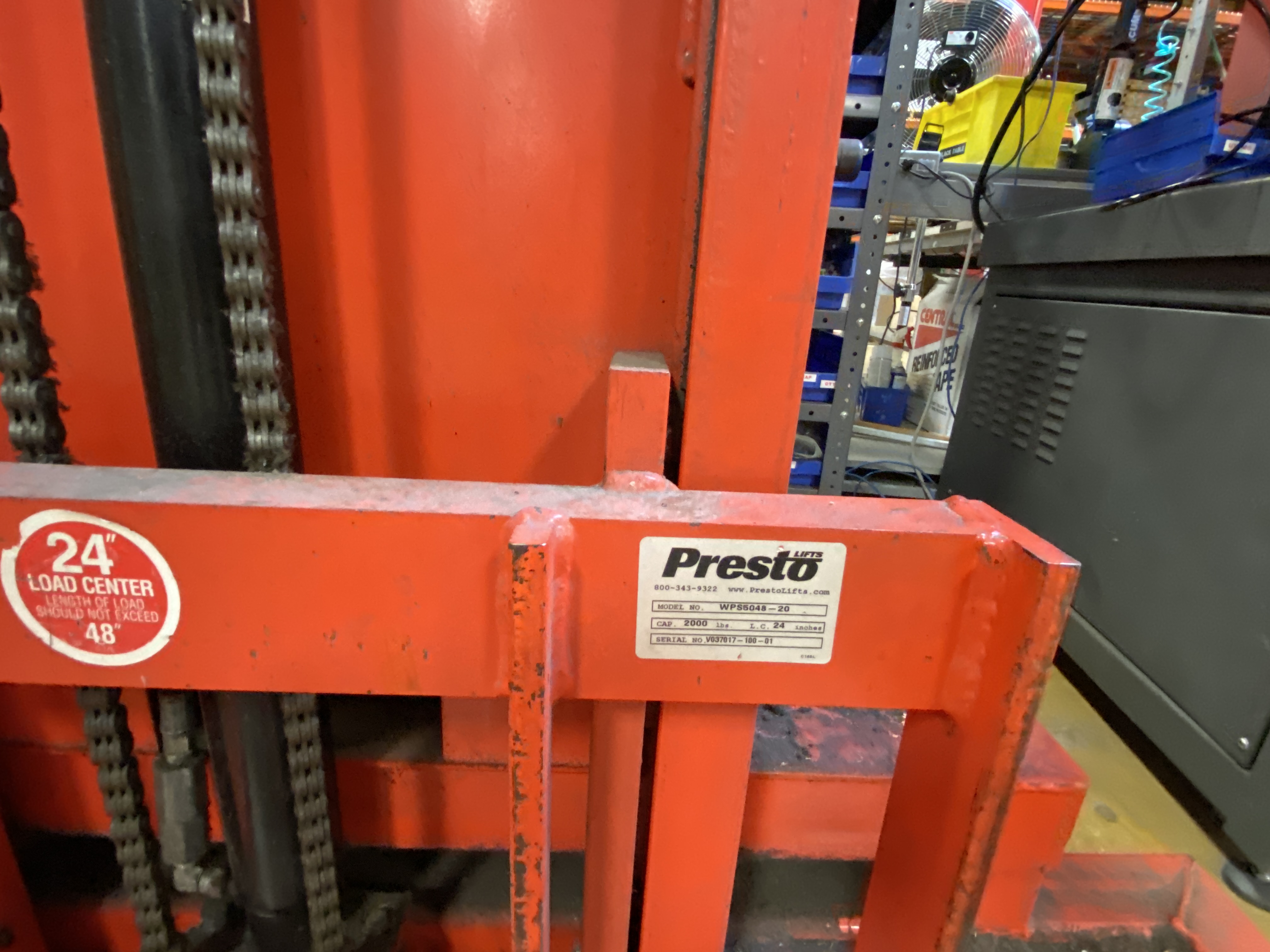 PRESTO LIFTS WPS5048-20 2000 LB CAP LIFT