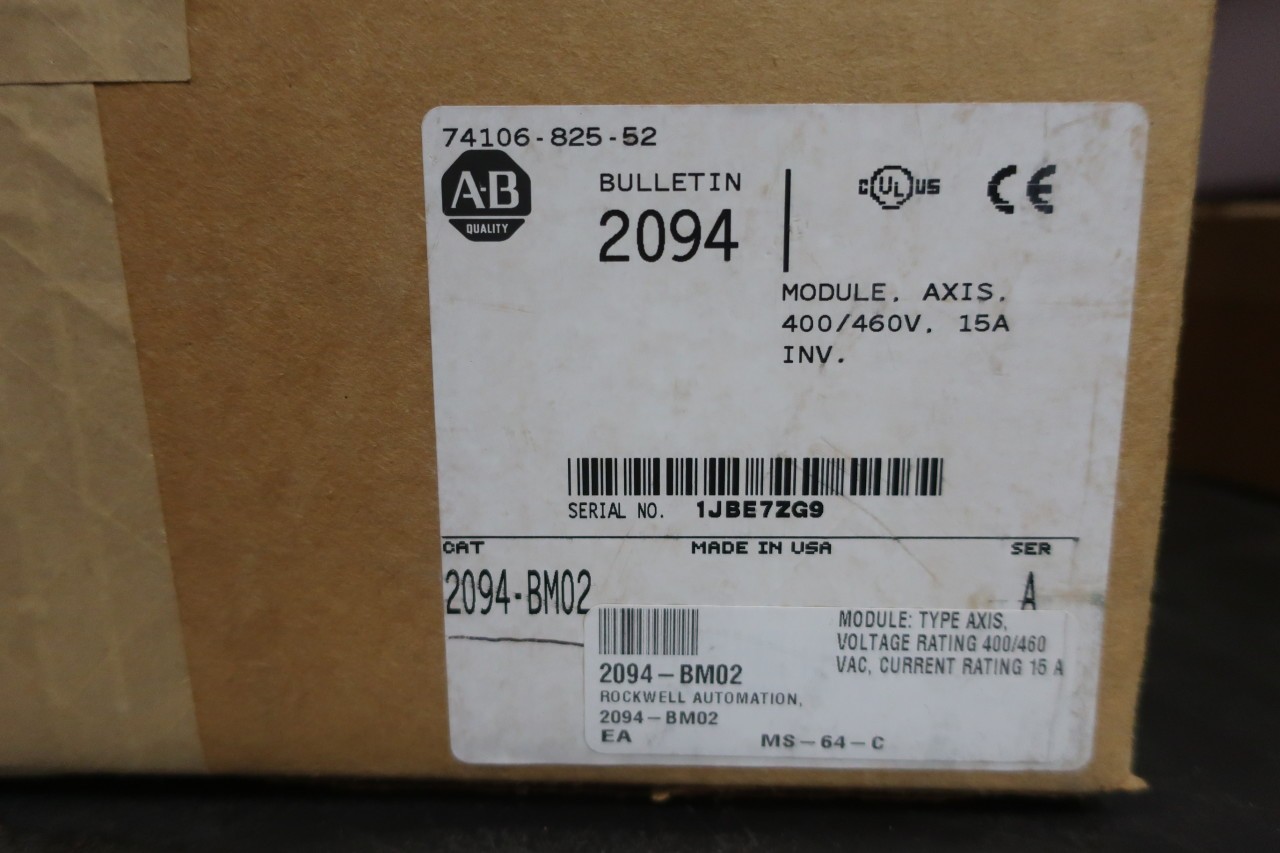 ALLEN BRADLEY 2094-BM02 0-400HZ AXIS MODULE 650V-DC 0-460V-AC 3PH SERVO ...